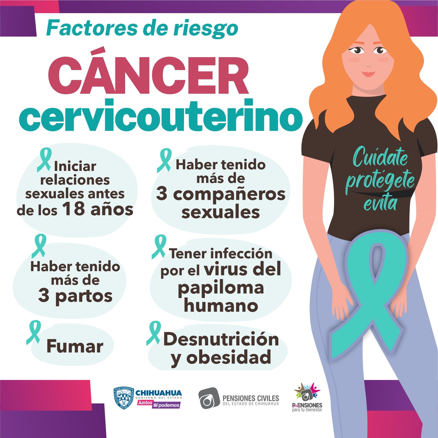 INVITA PENSIONES CIVILES A MUJERES A DETECTAR Y PREVENIR EL CÁNCER CERVICOUTERINO - PCE